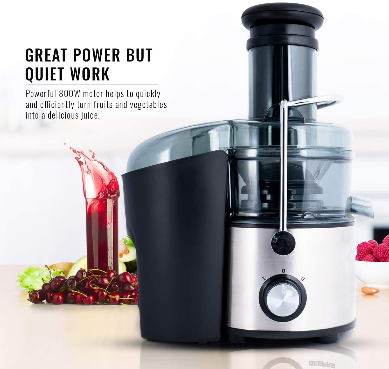 Panasonic 800W Fruit and Vegetable Large Capacity Juice Extractor ...