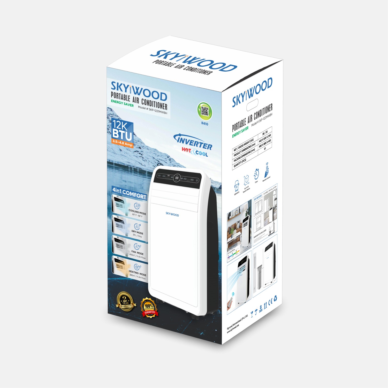 PORTABLE AIR-CONDITIONED HEAT AND COOL | 12000 BTU | INVERTER SERIES| 4 ...